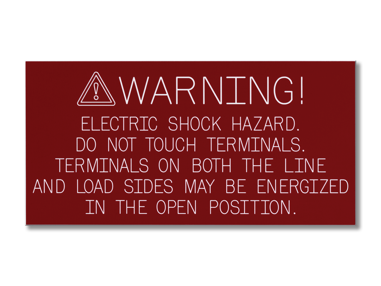 MS-215 "Warning" Solar Placards | Marking Services Incorporated