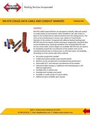 MS-970 Coiled Conduit & Cable Breakaway Markers | Marking Services ...