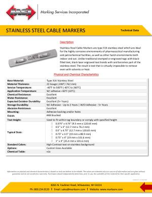 Stainless Steel Cable Markers | Marking Services Incorporated